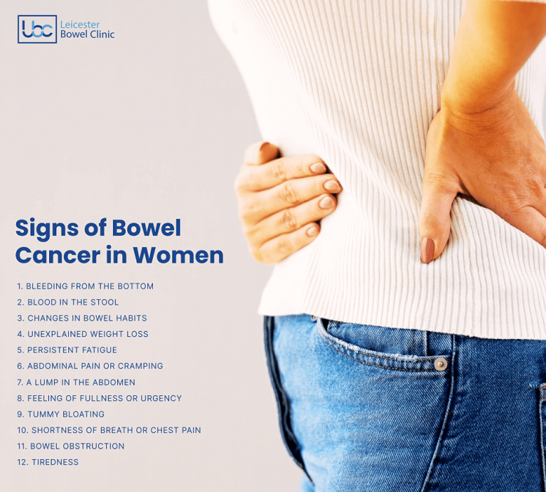Symptoms of Bowel Cancer in a Woman - Leicester Bowel Clinic